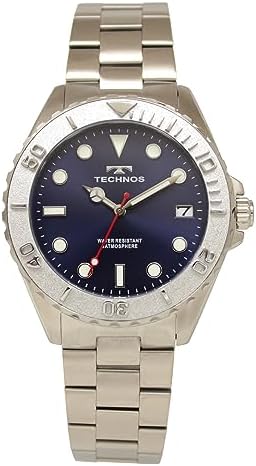 Amazon.co.jp: [テクノス] 腕時計 デイト T9B93SN メンズ シルバー : ファッション