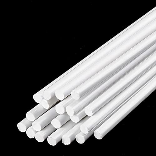 25PCS Diameter 2mm Length 250mm White ABS Styrene Plastic Round Bar ...