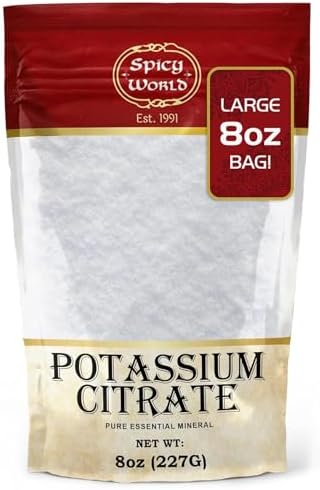 Amazon.com: Spicy World Potassium Citrate Powder 8 OZ - Pure, Vegan ...