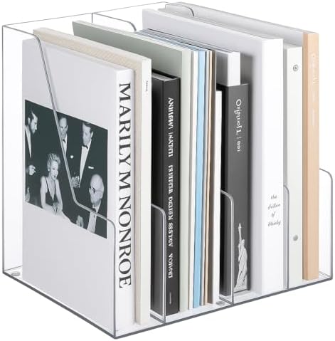 Amazon.com : 6 Pcs Clear Acrylic Magazine File Holder Plastic Desk ...