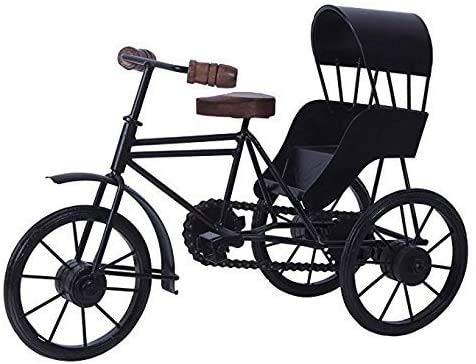 Woodcart Iron & Wooden Home Decorative Cycle Rickshaw - Black : Amazon ...