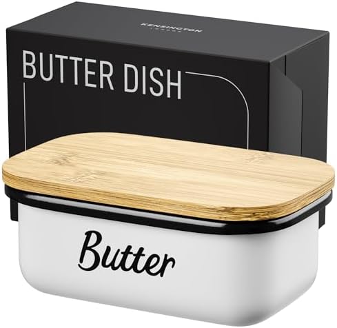 Amazon.com | PriorityChef Ceramic Butter Dish with Lid for Countertop ...