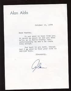 Amazon.com: Sports Memorabilia Original 1979 Alan Alda Signed Letter ...