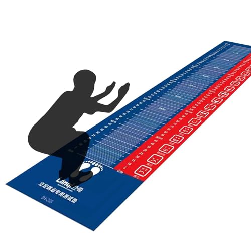 Long Jump Measuring Mat with Jump Rope - Extra-Length Exercise Pad for ...