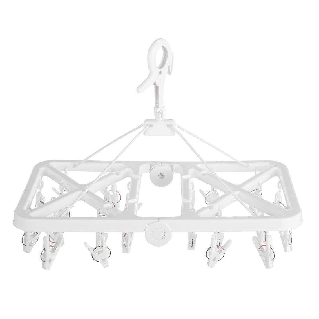 MINISO Plastic Foldable Plastic Cloth Drying Stand Hanger for ...