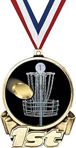 Amazon.com : Disc Golf First Place Medal, 3" Gold Disc Golf Trophy ...