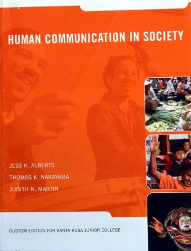 Human Communicatigon in Society custom edition for santa rosa junior ...