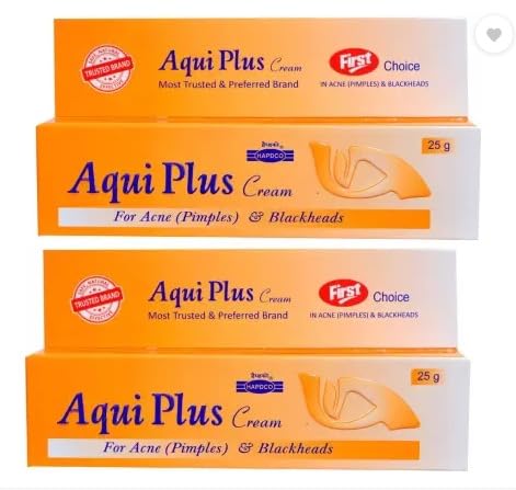 DH Aqui Plus Ayurvedic Cream 25gm Safe & Effective Cream for Acne, Pimples & Blackheads Pack of ...