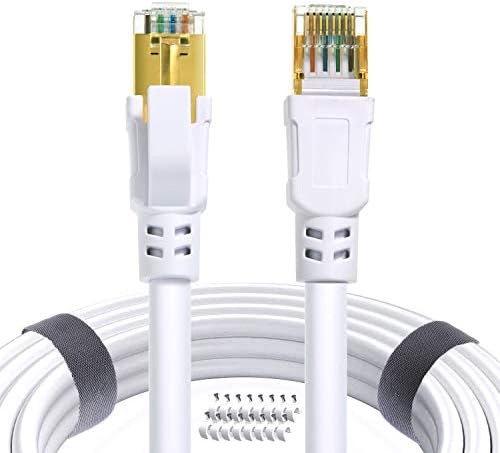 Amazon.com: 25FT Ethernet Cable Cat8 - High Speed Network Internet ...