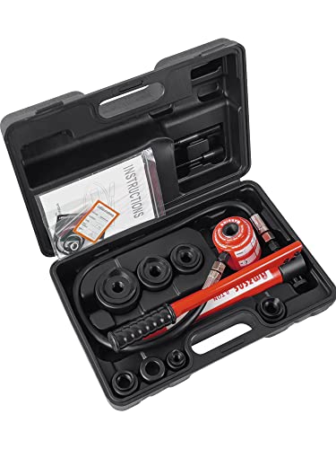 Snapklik.com : AMZCNC Hydraulic Knockout Hole Punch Set - 10T Punching ...
