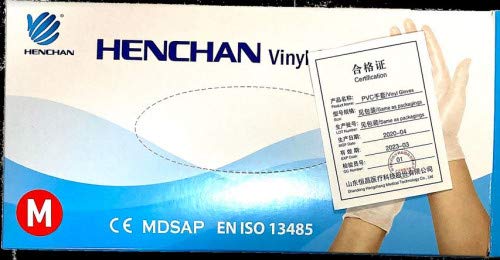 Amazon | HENCHAN Vinyl Gloves PVCグローブ パウダーフリー 1000枚入 Mサイズ GPC101-M | 手袋 ...