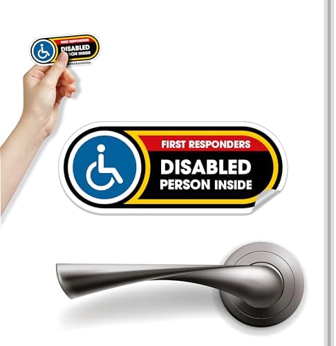 Amazon.com: Disabled Person Inside 1 Small Sticker | Disabled Person ...