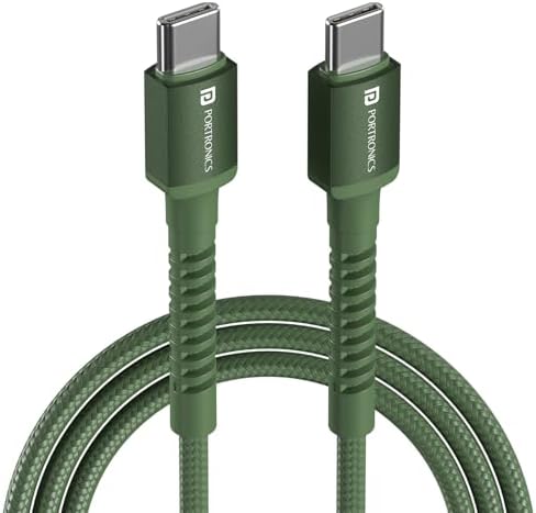 Portronics Konnect X Unbreakable Nylon Braided USB A to Type C Cable ...