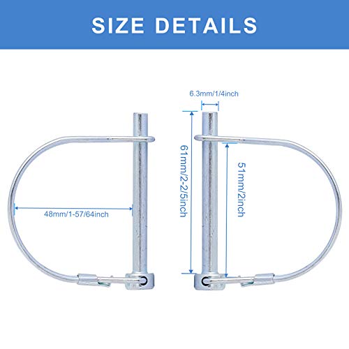 Snapklik.com : SuperMMarK 12-Count Wire Lock Pins, 1/4 Inch Heavy Duty ...