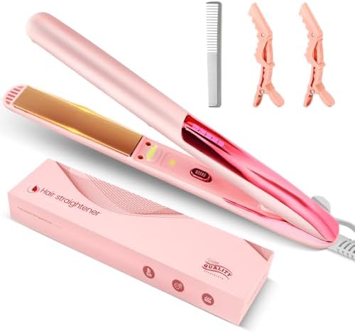 Amazon.com : 2 in 1 Hair Straightener and Curler with Ceramic-Coated ...