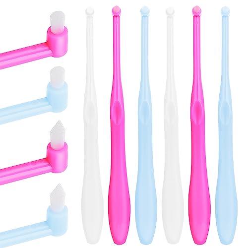 Sibba 6 Pack Tufted Brush Soft Single Tuft Brace Toothbrush Dental ...