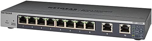 Amazon.com: Netgear International GS110EMX 10G Uplink Multi-Giga ...