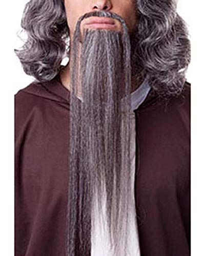 Amazon.com: Wizard Beard Goatee Mustache Set Color Grey - Sepia Costume ...