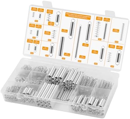 TENBOOM 200 Piece Spring Assortment Set Iron Compression and Extension ...
