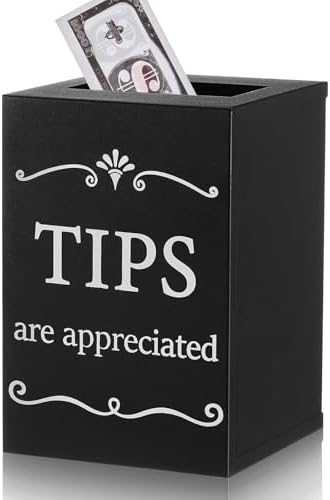 Amazon.com: Vesici Metal Tip Jar 6 x 6 x 9 Inch Tip Box for Bartender ...