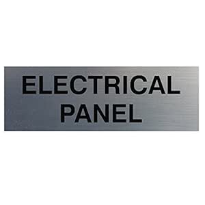 Electrical Panel Door/Wall Sign - Silver - Medium : Amazon.in: Office ...