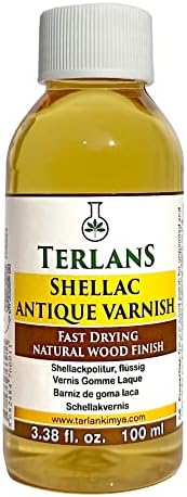 Terlans Shellac Liquid Blonde 3.38 fl oz (100 ml) Antique Varnish for ...