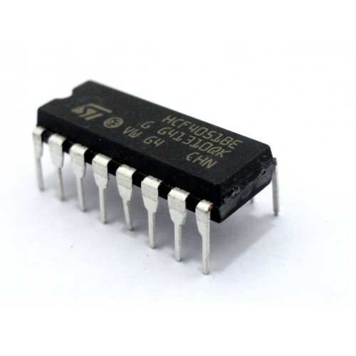 Invento 2pcs HCF4051 4051 IC 16 pin - 8 Channel analog Multiplexer ...