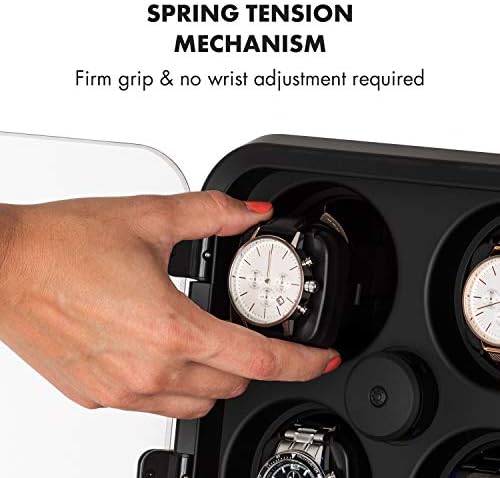 Klarstein Clover, Watch Display, Watch Winder, 4 Speeds, LED Lighting ...