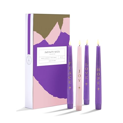 Snapklik.com : Flameless Advent Candles Battery Operated, Real Wax ...