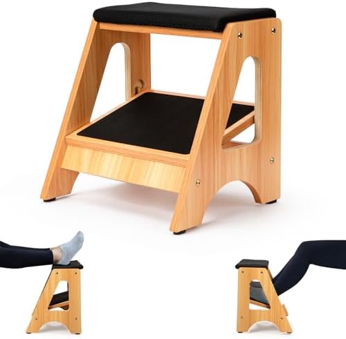 Amazon.com: StrongTek Double Step Footrest, Adjustable Wooden Foot ...