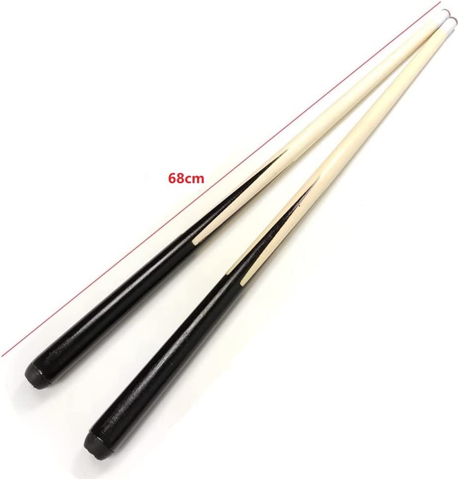 2pcs 68 cm Wood Single One-Piece Billiard Pool Cues for Household Pool ...