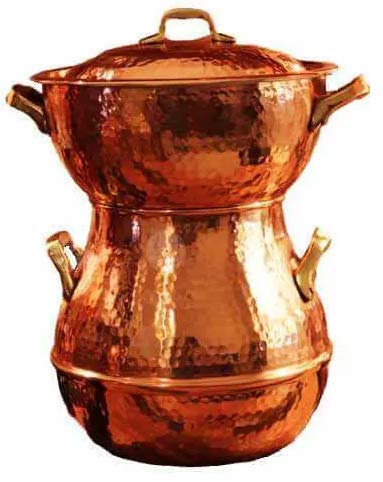 COPPER STEAMER POT - Hand hammered solid copper couscous pot -steamer ...