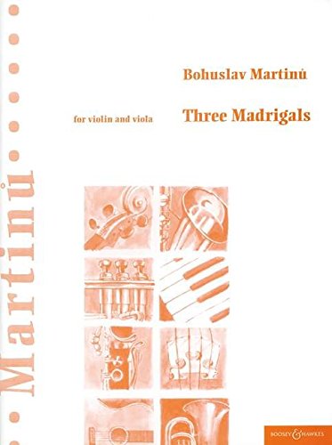 Amazon.com: Three Madrigals: violin and viola.: 0073999926668: Martinů, Bohuslav: Books