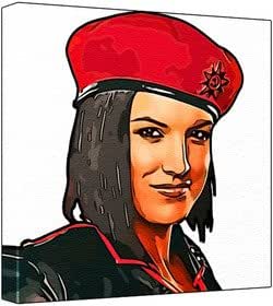 Amazon Gina Carano Pop Art Print Multicolour White Background