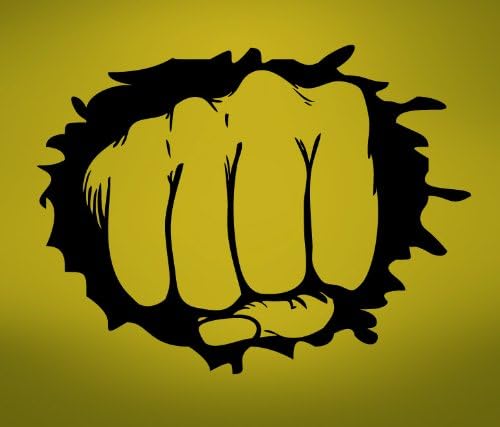 Amazon.com: Vinyl Wall Art Decal Sticker Hand Punching Through the Wall ...