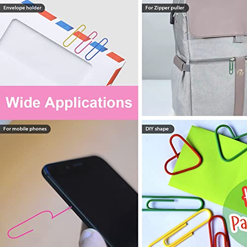Snapklik.com : 100PCS Paperclips, 2 Inch Colored Large Paper Clips ...