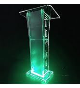Amazon.com : deenkk Acrylic Pulpits for Churches with Wheels and RGB ...