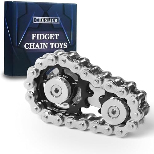Amazon.com: Fidget Spinner Toy for Adults Metal Figette Bike Chain for ...