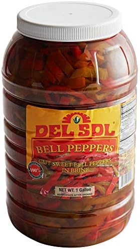 Amazon.com : Del Sol Cut Sweet Bell Peppers in Brine (1 Gallon ...