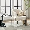 Amazon.com: Locus Bono Modern Sherpa Accent Chair Set of 2, Curved Back ...