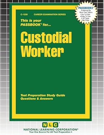 Custodial Worker (Career Examination): Passbooks: 9781799312307: Amazon ...
