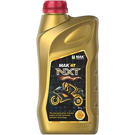 MAK LUBRICANTS MAK 4T Nxt Semi-Synthetic Bike Engine Oil, 1L ...