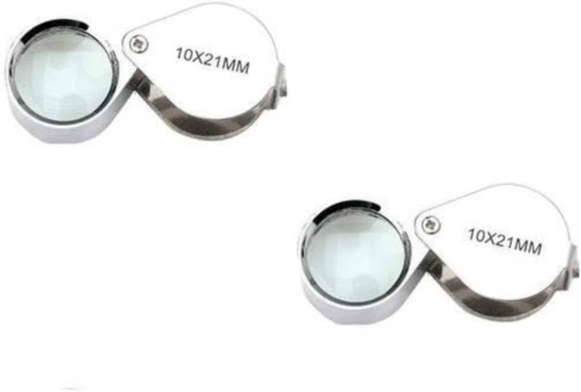Amazon.com: 10X 15X 20X 25X LED Magnifier Illuminated Double Eye Glass ...