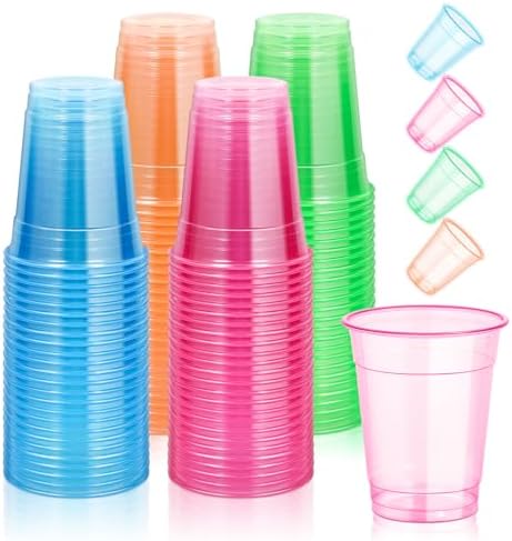 Amazon.com: xo, Fetti Party Decorations Glow In Dark Plastic Cups - 16 ...