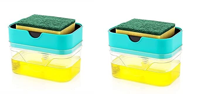 TP INCORP Soap Dispenser Combo for Dishwasher Liquid Holder, Liquid ...