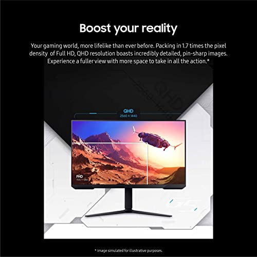 SAMSUNG 27-Inch Odyssey G51C Series QHD Gaming Monitor, 165Hz, 1ms ...