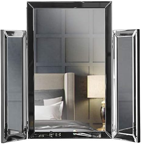 CARME Paloma Trifold Vanity Makeup Mirror - Free Standing 3 Way Mirror ...