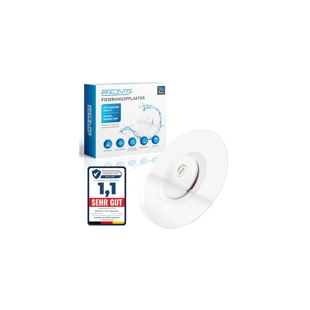 PFALZVITA® Freestyle Libre 3 Pflaster – 25er Premium Wasserfest ...