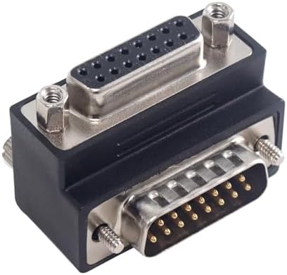 Amazon.com: Duttek 90 Degree DB15 Male to Female Adapter, D-Sub 15Pin ...
