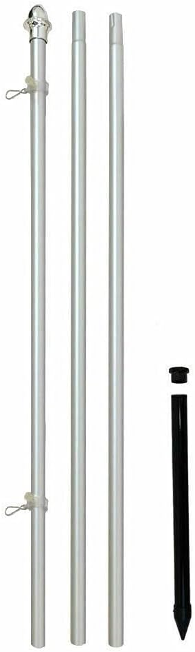 Amazon.com : 10ft Flag Pole In Ground Pole , Stake Kit Outdoor FlagPole ...